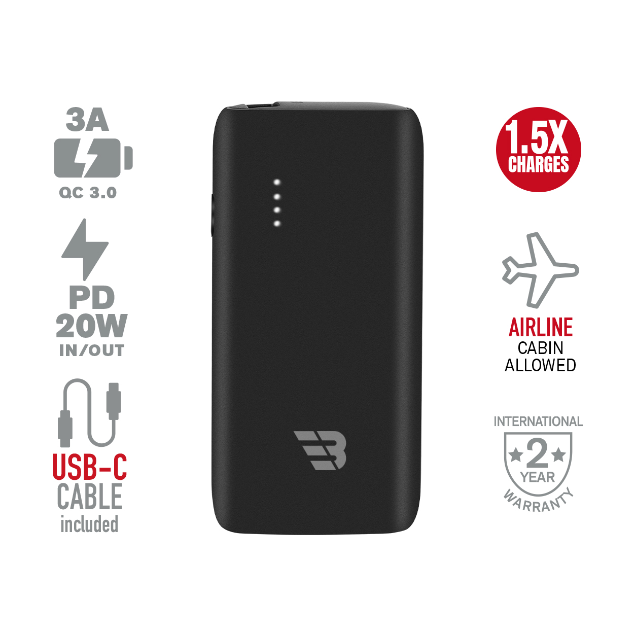 Compact Power Bank 5000 mAh – Arab Computers | حاسبات العرب